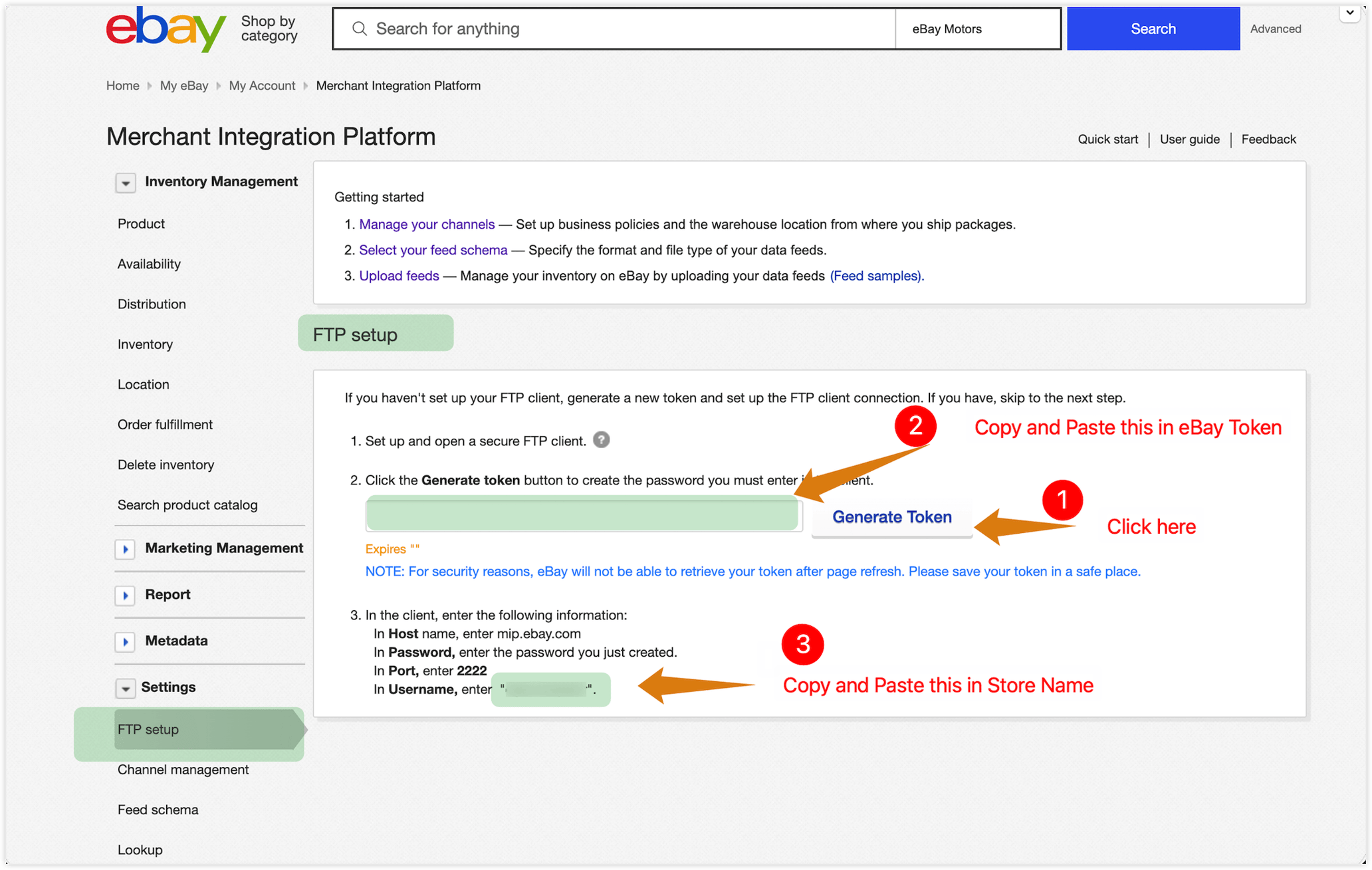 MIP (Non-API) integration to eBay