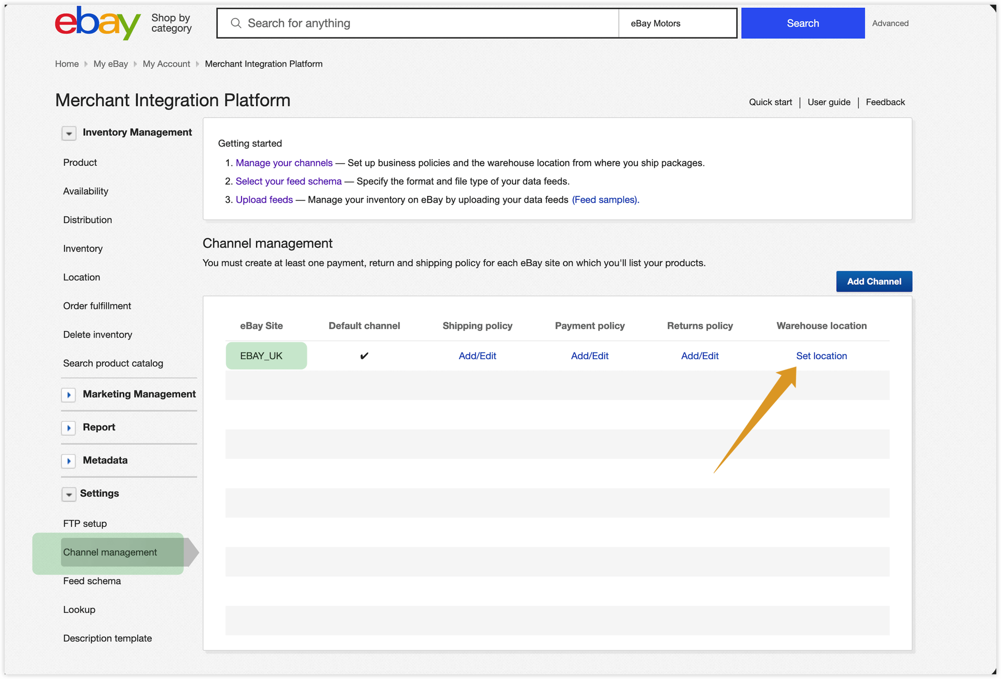 MIP (Non-API) integration to eBay